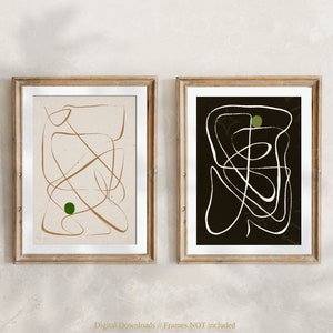 ABSTRACT Art Print Set / Modern Posters / Matching Art Prints / Living ...