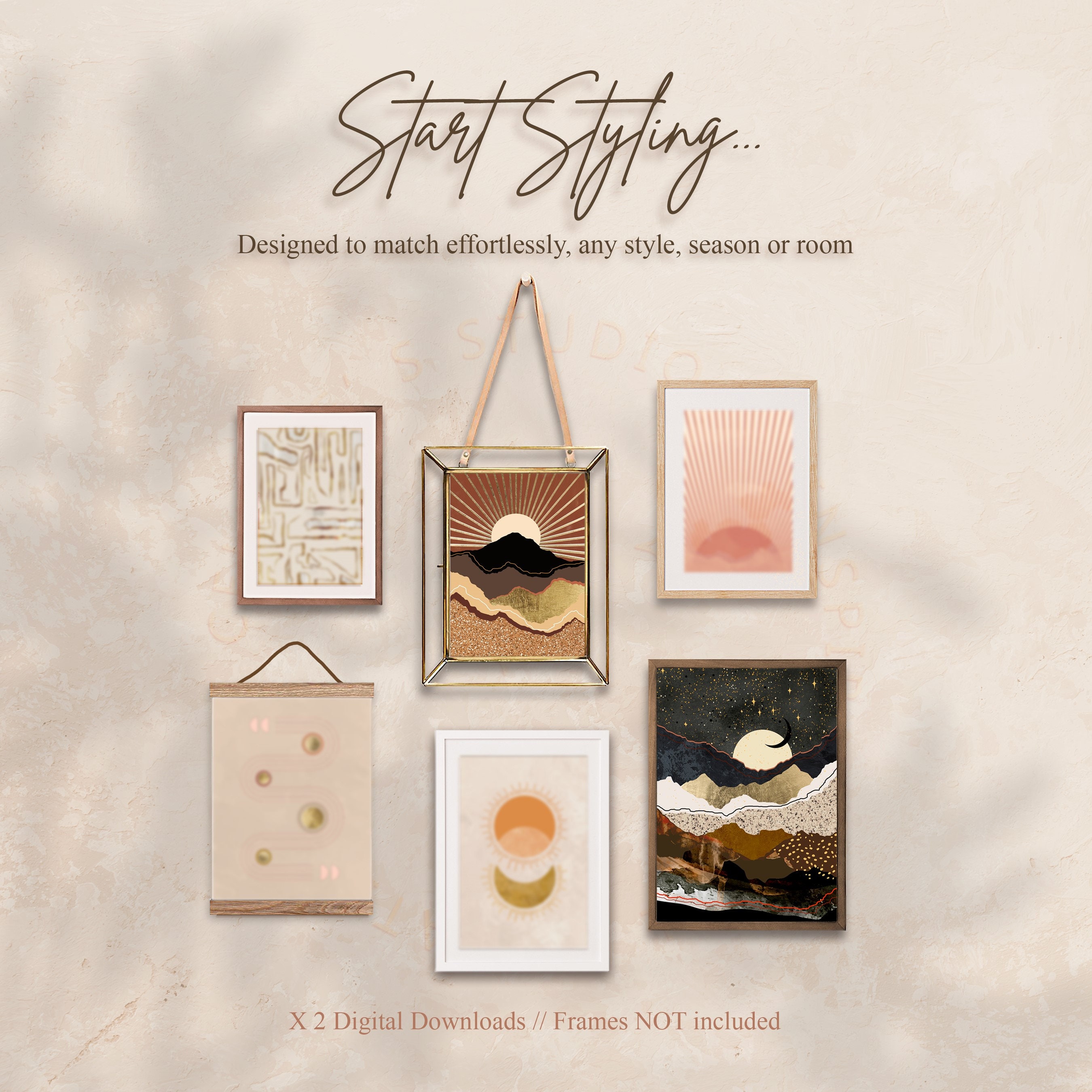 FALL Art Print Set of 2 / Boho Autumn Art Prints Printable - Etsy