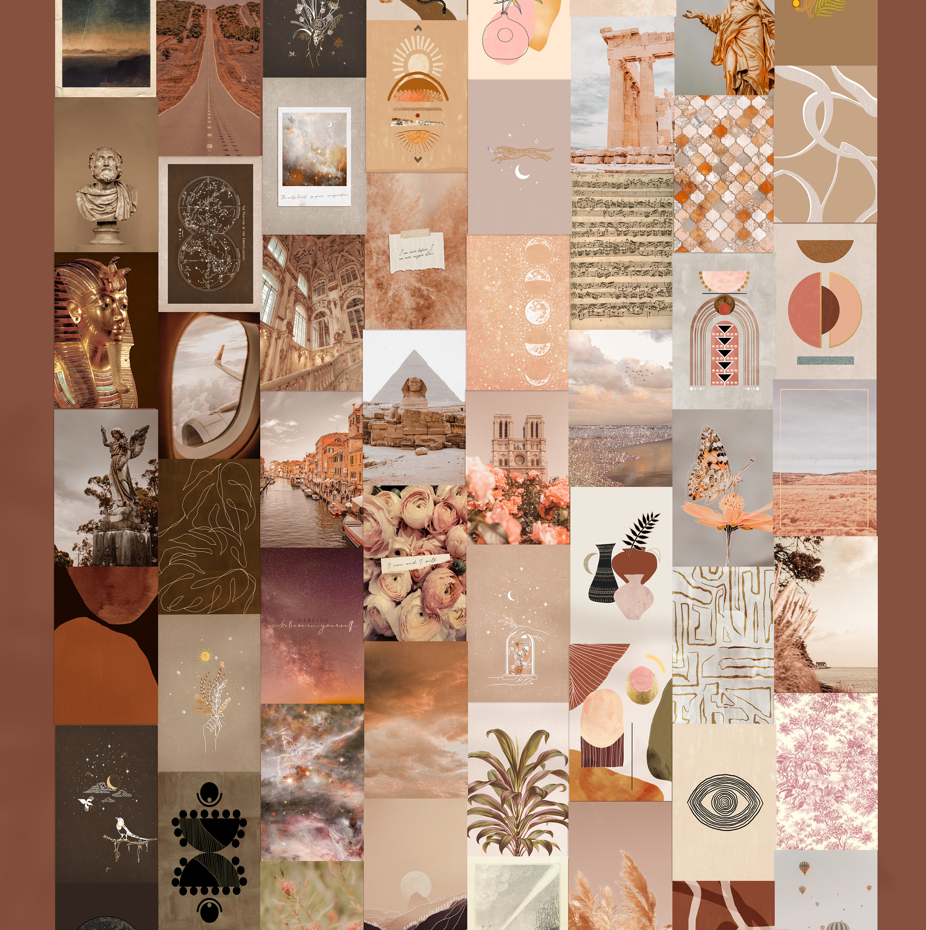 VINTAGE Chic Wall Collage Prints Dark Academia Collage | Etsy