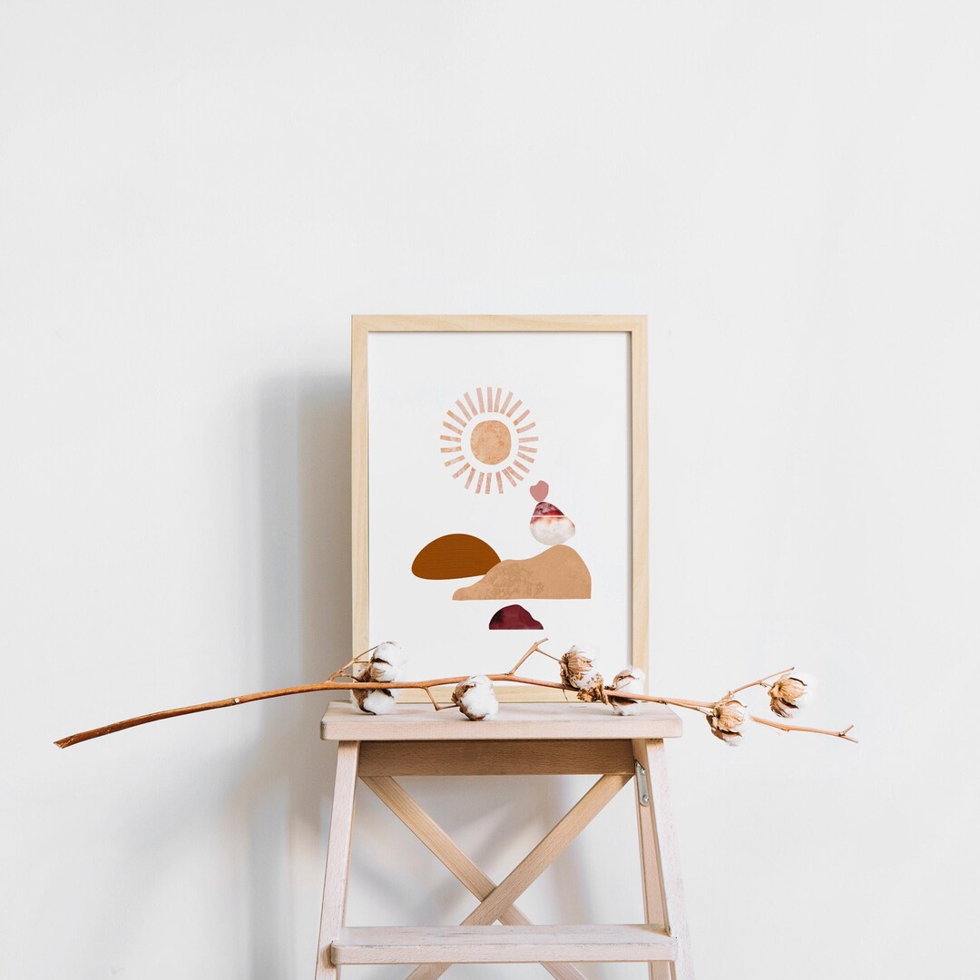 MODERN Sun Art Print, Contemporary Abstract Art Print, Celestes.studio ...