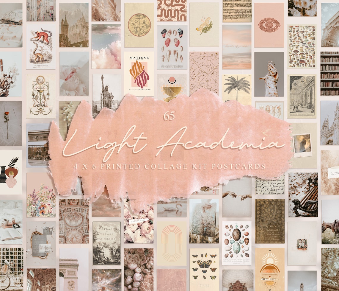 LIGHT ACADEMIA Wall collage Prints Neutral Collage - Etsy