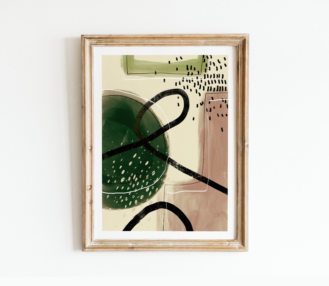 ABSTRACT Art Prints / Modern Posters / Contemporary Art Prints / Green ...