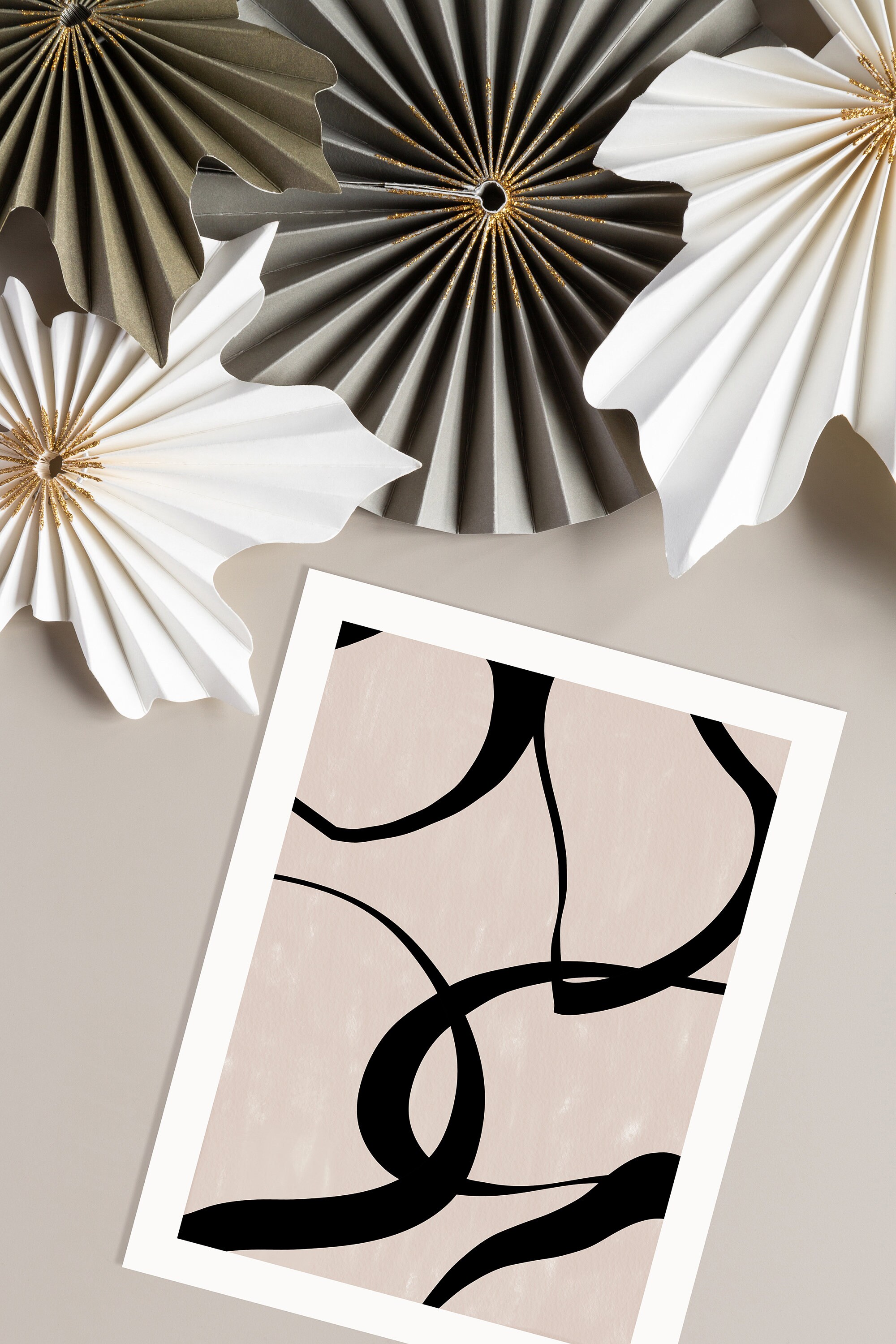 LINE Art Prints Mid Century Modern Art Prints Neutral Living | Etsy