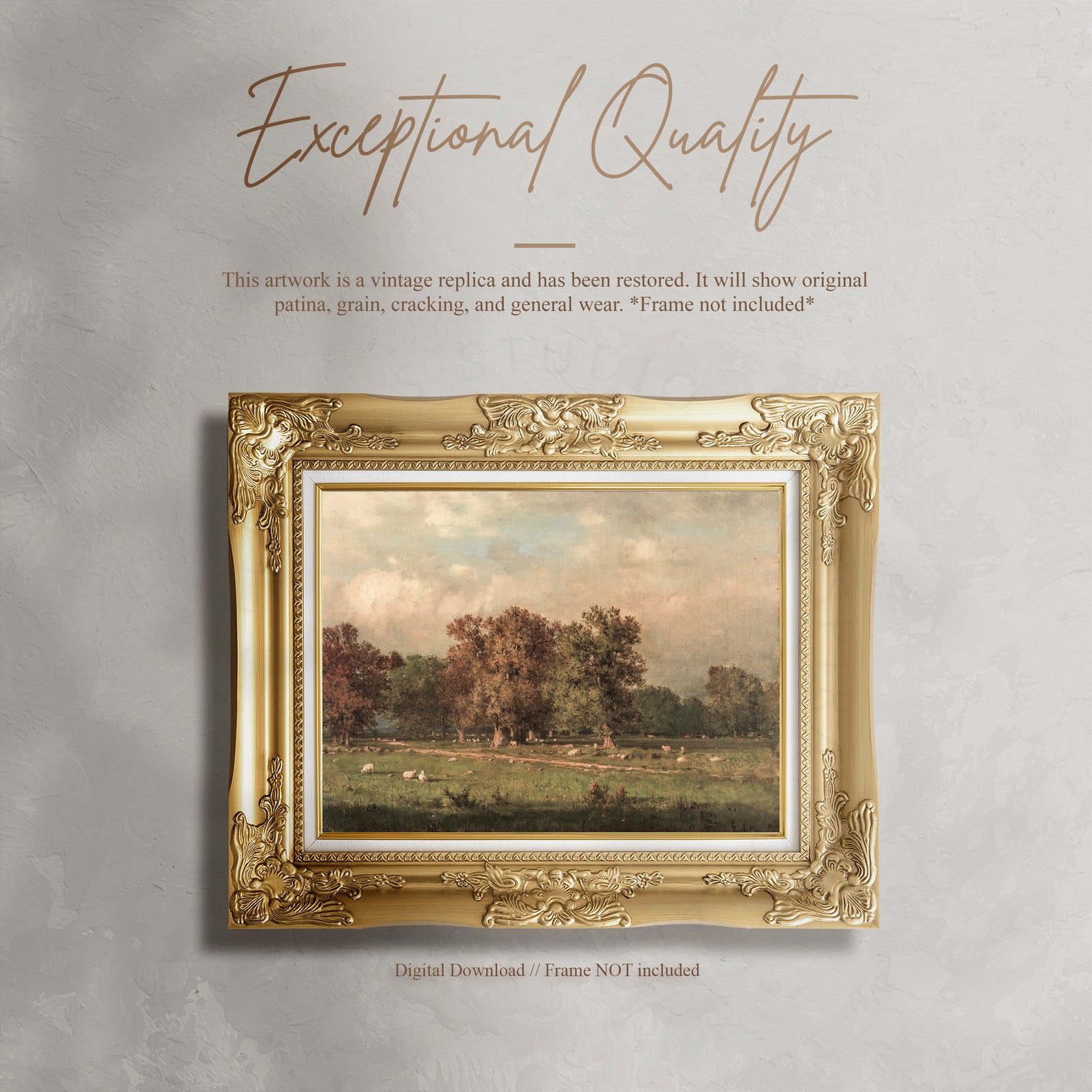 RUSTIC FALL Art Printable / Vintage Painting Print / - Etsy