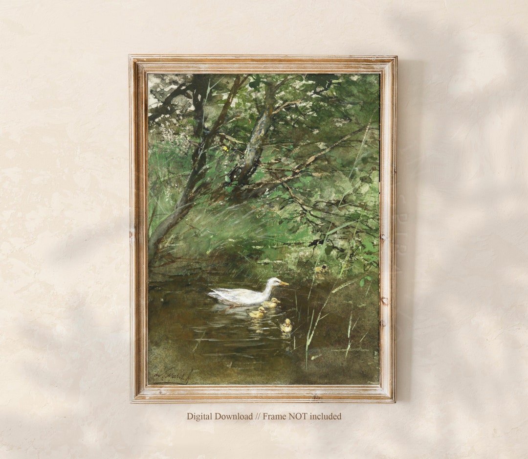 DUCK Art Print / Farmhouse Art Prints / Vintage Art Prints / Country ...