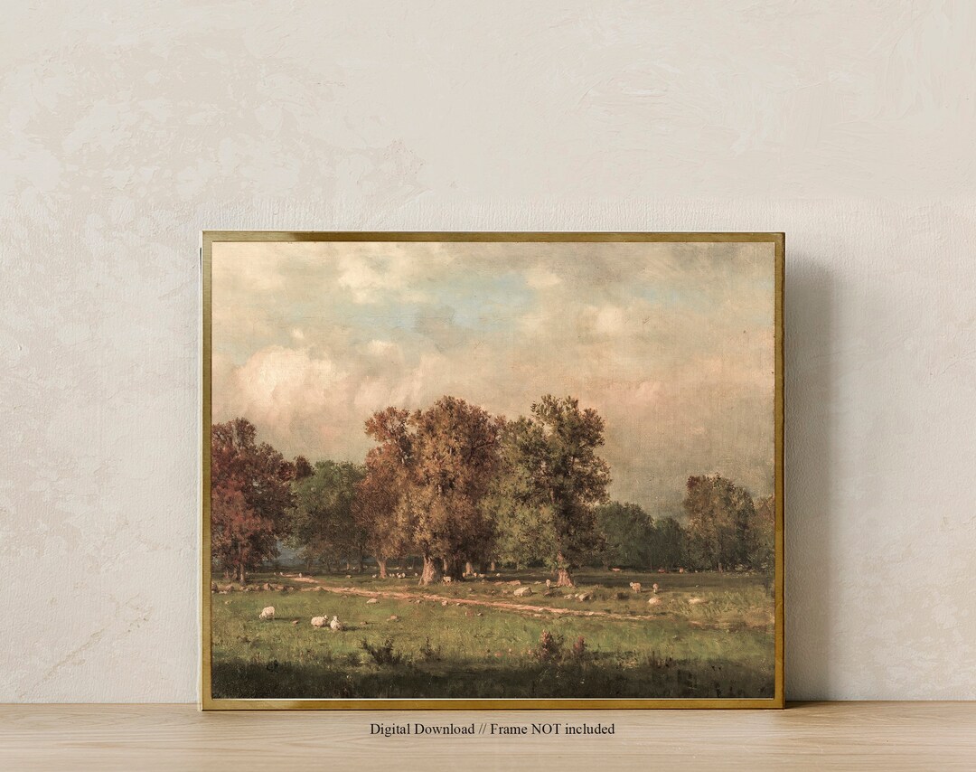 RUSTIC FALL Art Printable / Vintage Painting Print / Downloadable Art ...