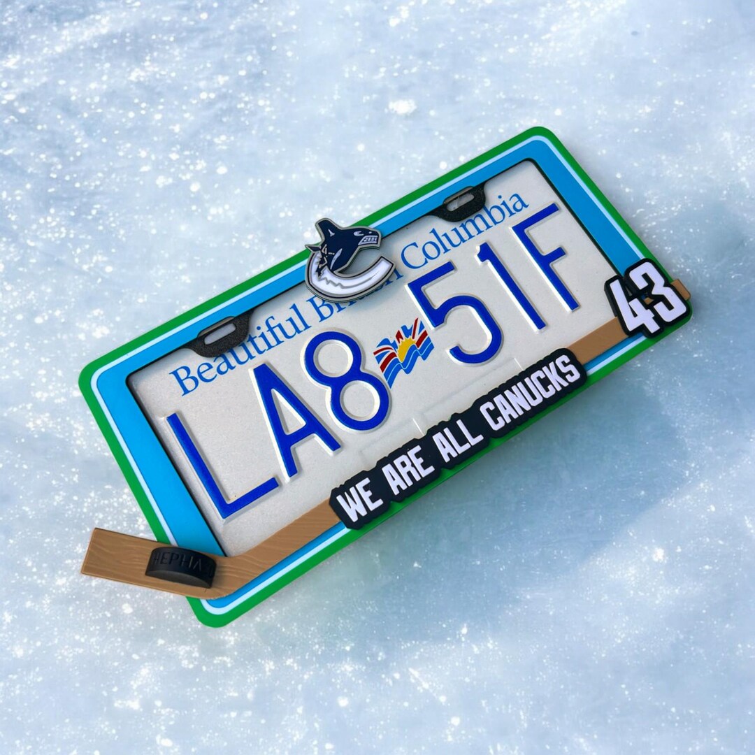 Popplates — Canucks-inspired 3D Printed License Plate Frame - Etsy