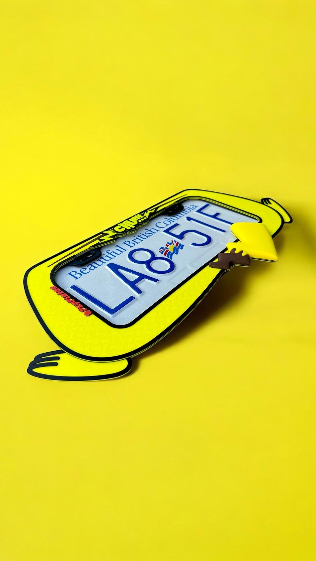 Pikachu Inspired License Plate Frame: 3D Printed Electric Mouse Car ...