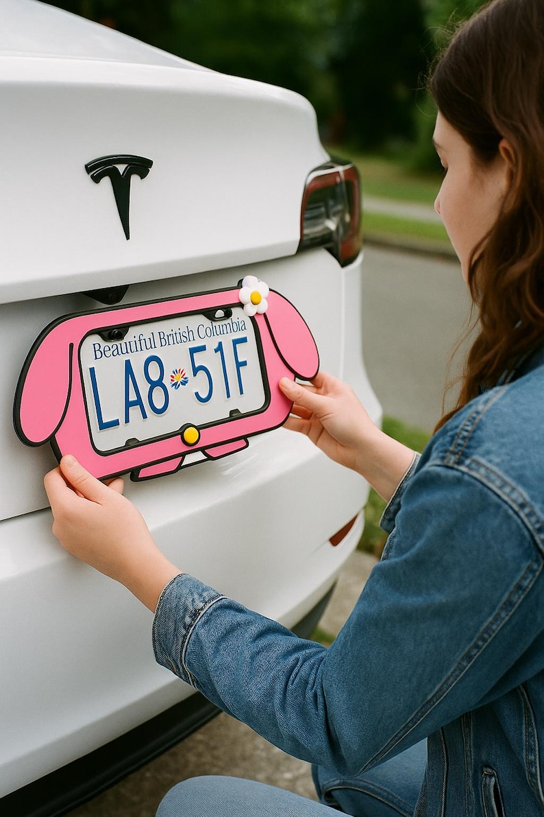 My Melody Inspired License Plate Frame: Pink Kawaii Car Decor - Etsy