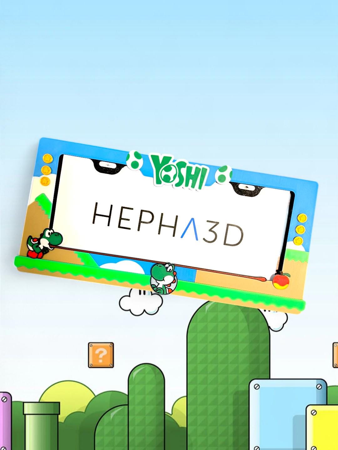 Popplates — Yoshi-inspired 3D License Plate Frame - Super Mario Retro ...