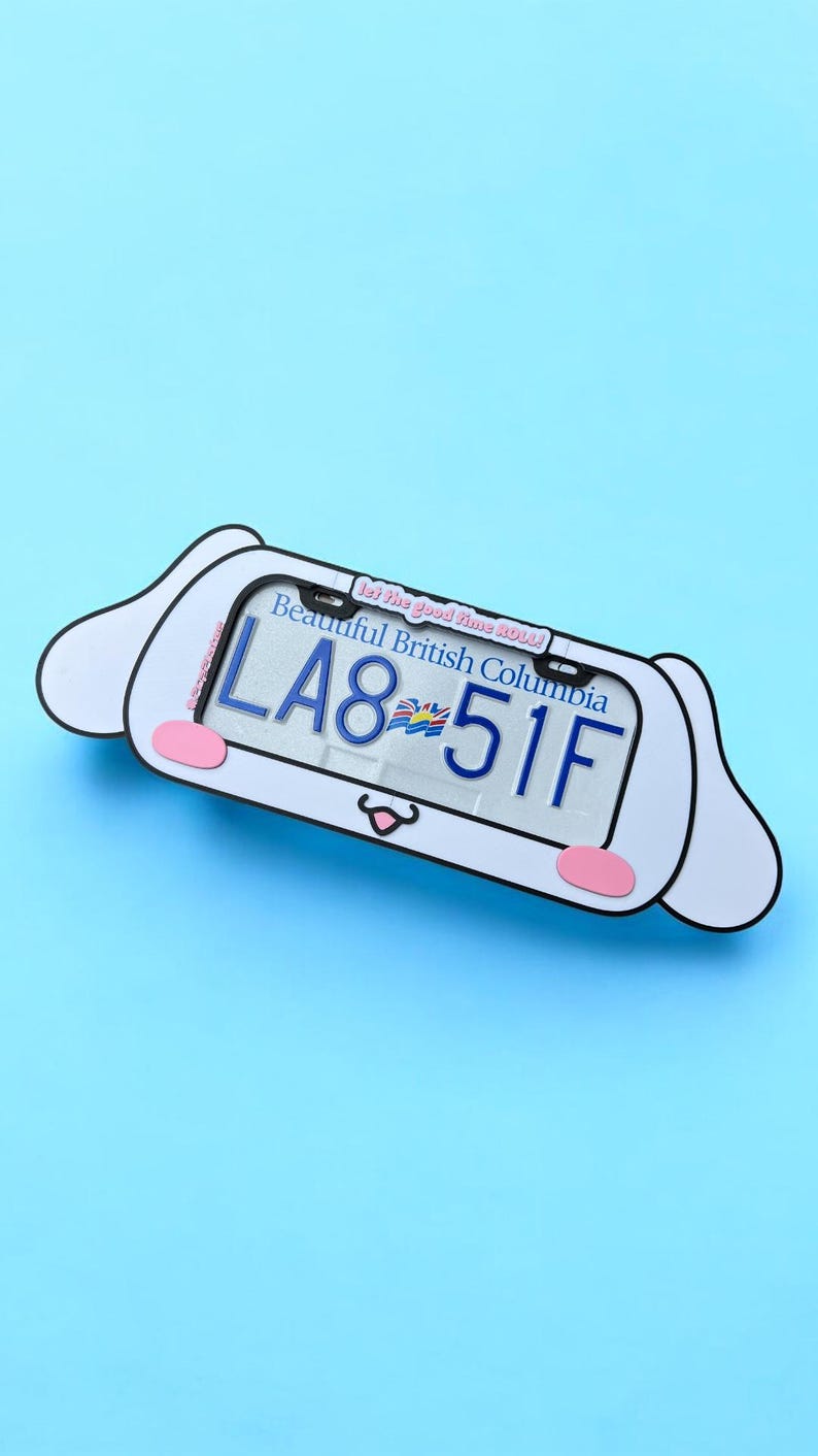 Cinnamoroll License Plate Frame – 3D Kawaii Sanri0 Car Accessory - Etsy
