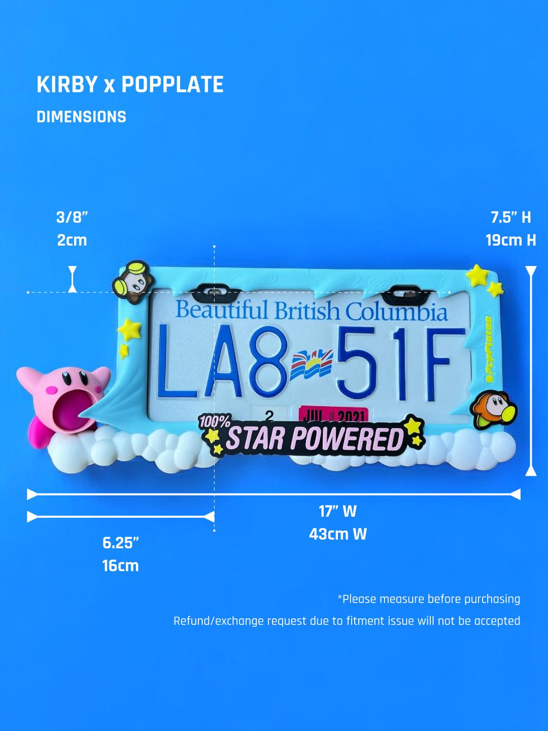 3D Printed Kirby License Plate Frame: Kawaii Car Accessory - Etsy