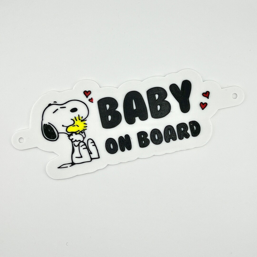 Snoopy "baby on Board" Signage - Cute and Safe Car Accessory - Etsy