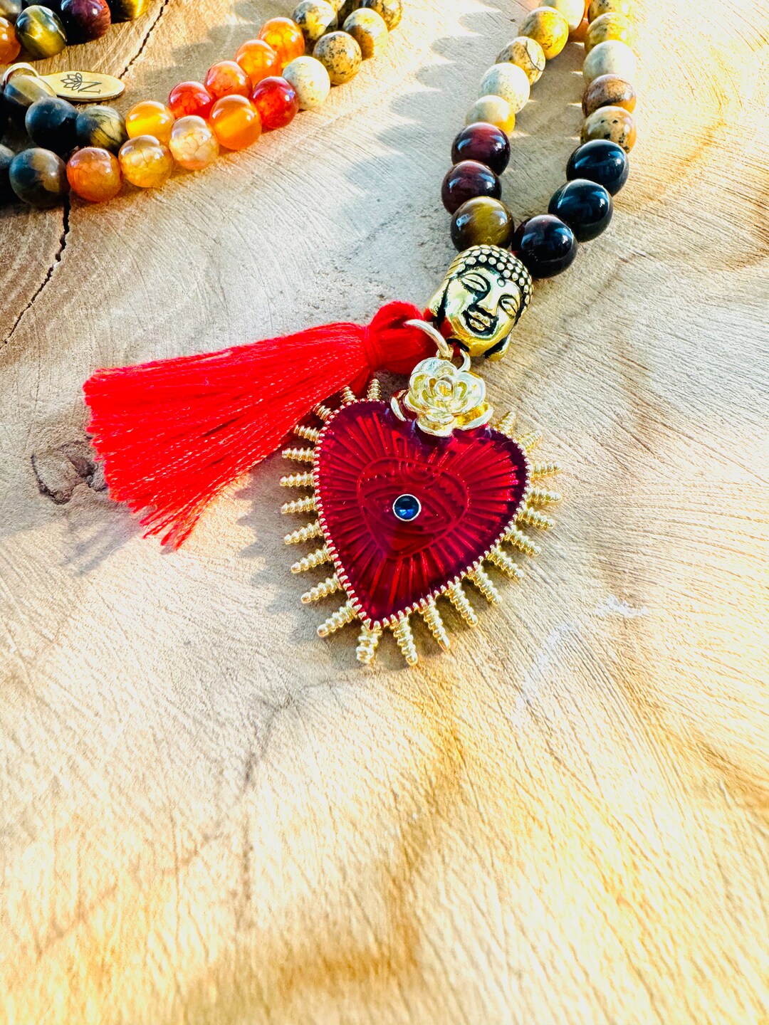 Namasté Jewels Necklace Heart Red - Etsy