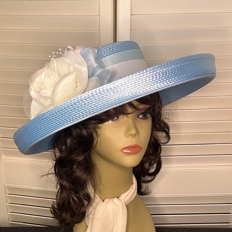 Light Blue Derby Hat - Etsy