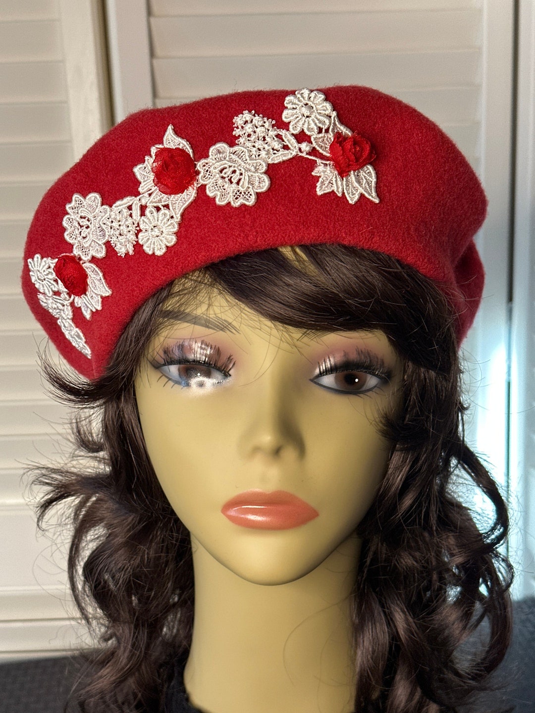 Red Wool Beret Winter Hat - Etsy