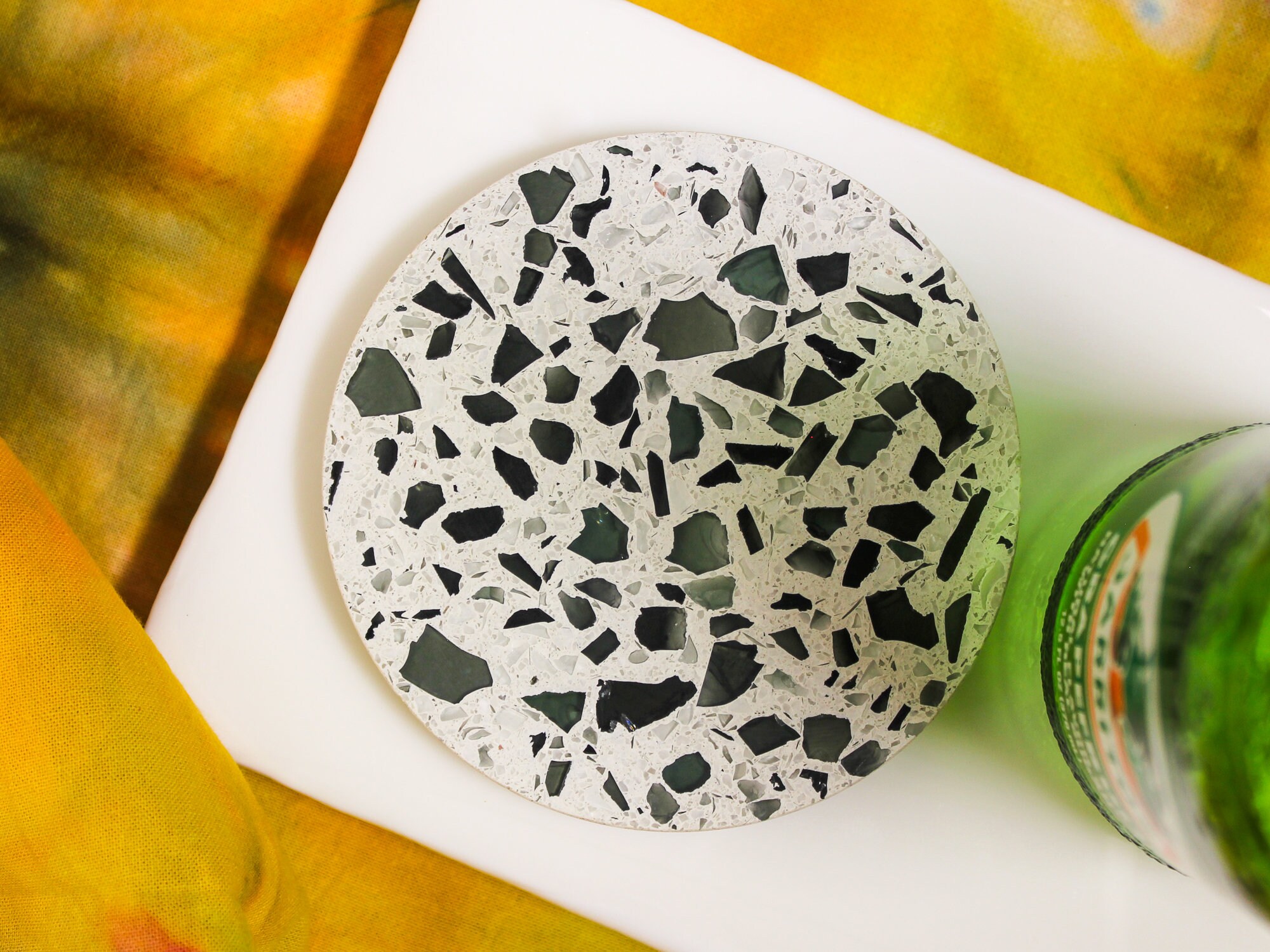 Terrazzo Wine Coasters Set of 4 Terrazzo Decor Industrial - Etsy