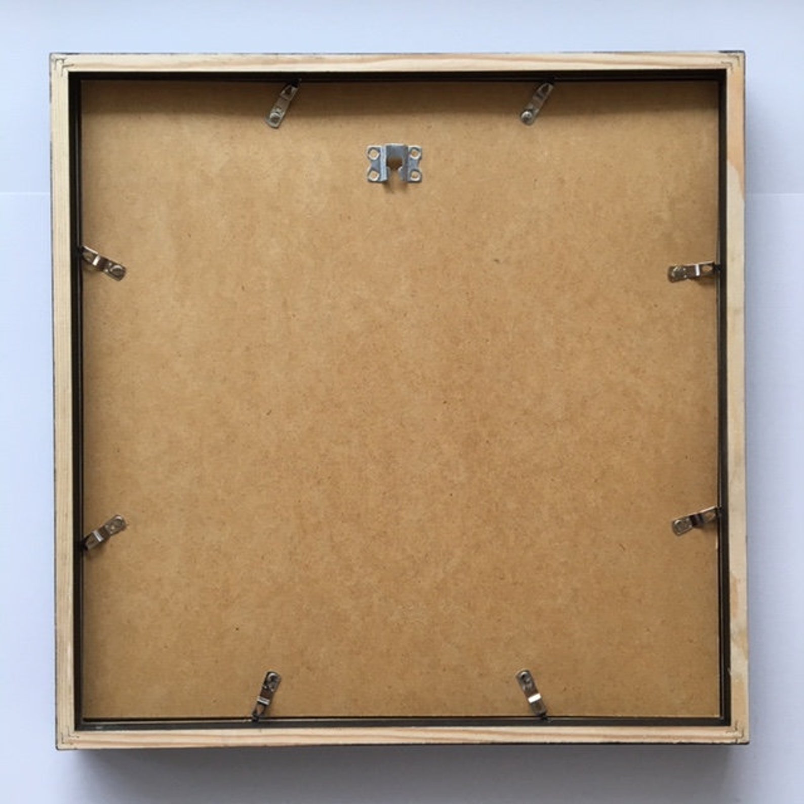 Black Frame 40x40 Cm With Central Glass and Enamel Panel - Etsy Sweden