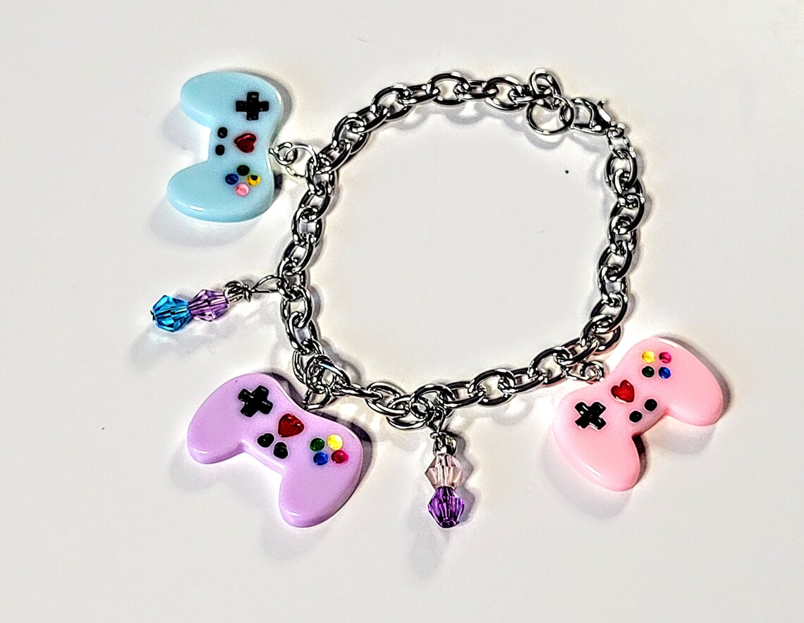 Handmade Video Game Controller Charm Bracelets - Etsy