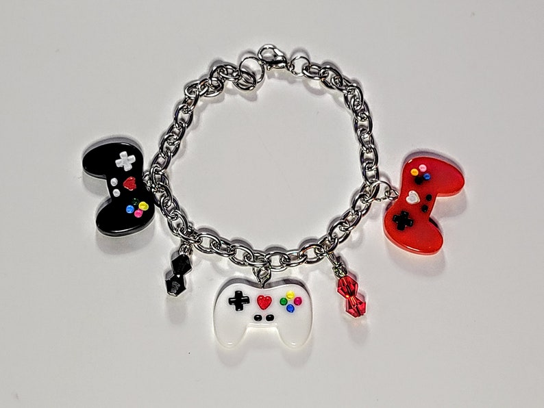 Handmade Video Game Controller Charm Bracelets - Etsy