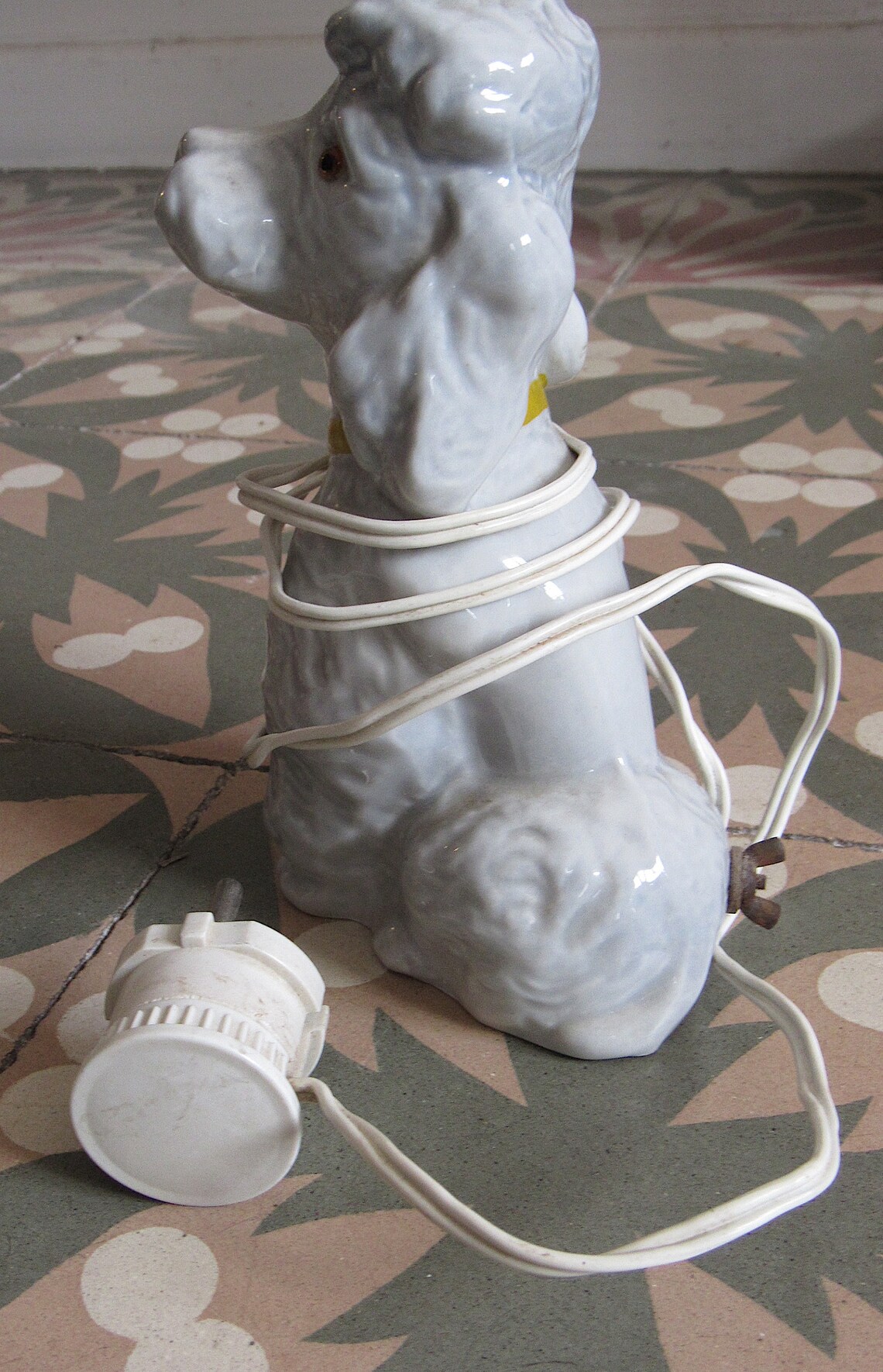 Porcelain Antique Perfume Burner Night Lamp, White Poodle - Etsy