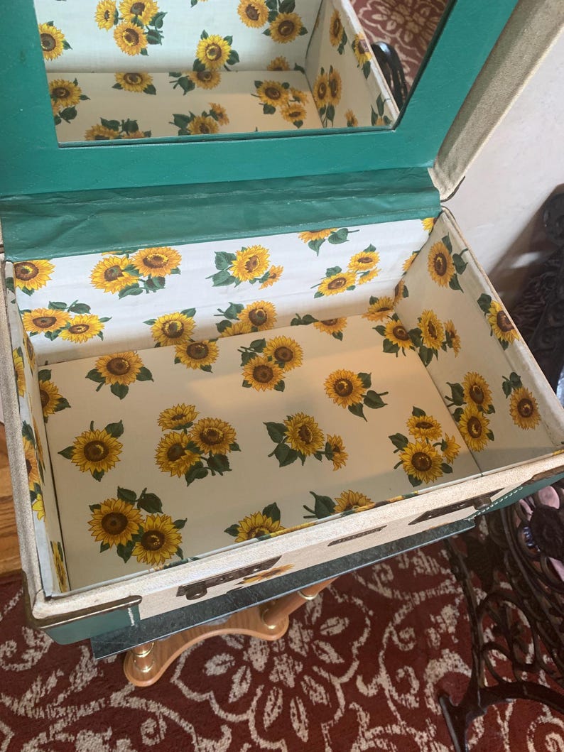 Upcycled Vintage 1960s Globester Train Travel Cosmetic Case Summer ...