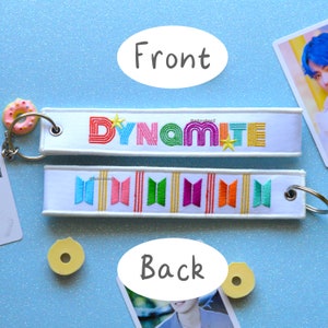 Dynamite Embroidery Keychain Army Bomb Strap BTS Kpop - Etsy