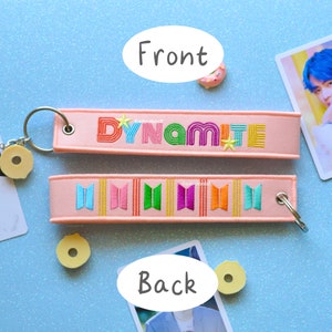 Dynamite Embroidery Keychain Army Bomb Strap BTS Kpop - Etsy