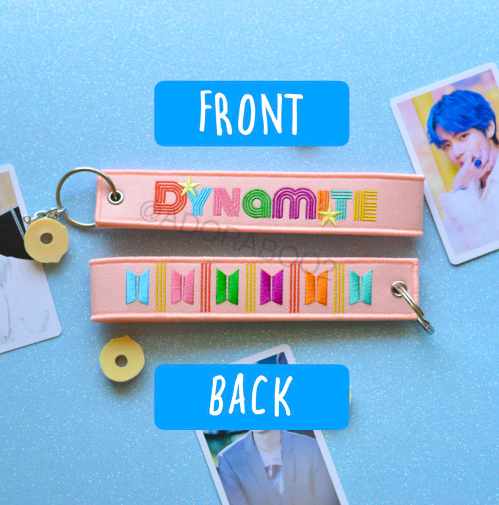 Dynamite Embroidery Keychain Army Bomb Strap BTS Kpop - Etsy