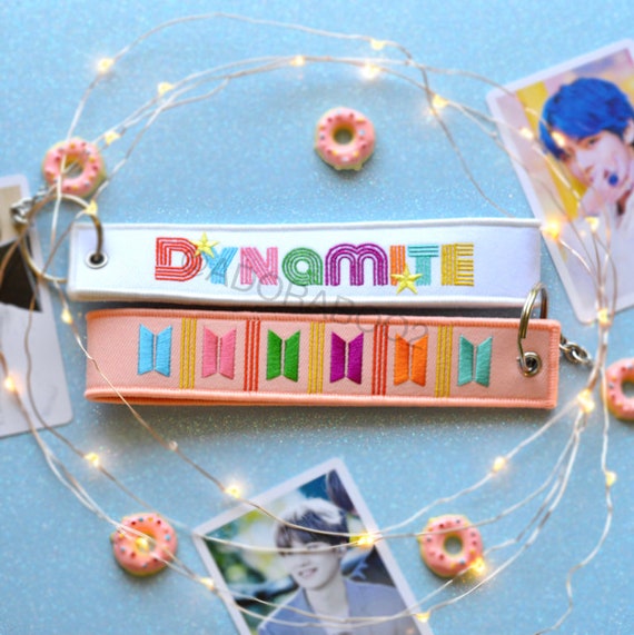 Dynamite Embroidery Keychain Army Bomb Strap BTS Kpop - Etsy