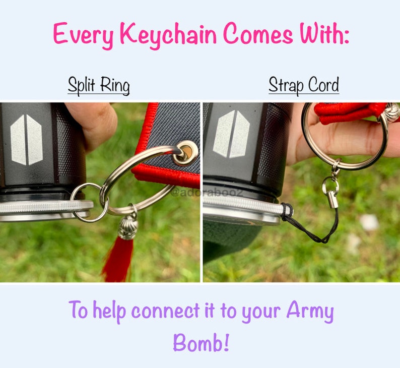 Dynamite Embroidery Keychain Army Bomb Strap BTS Kpop - Etsy