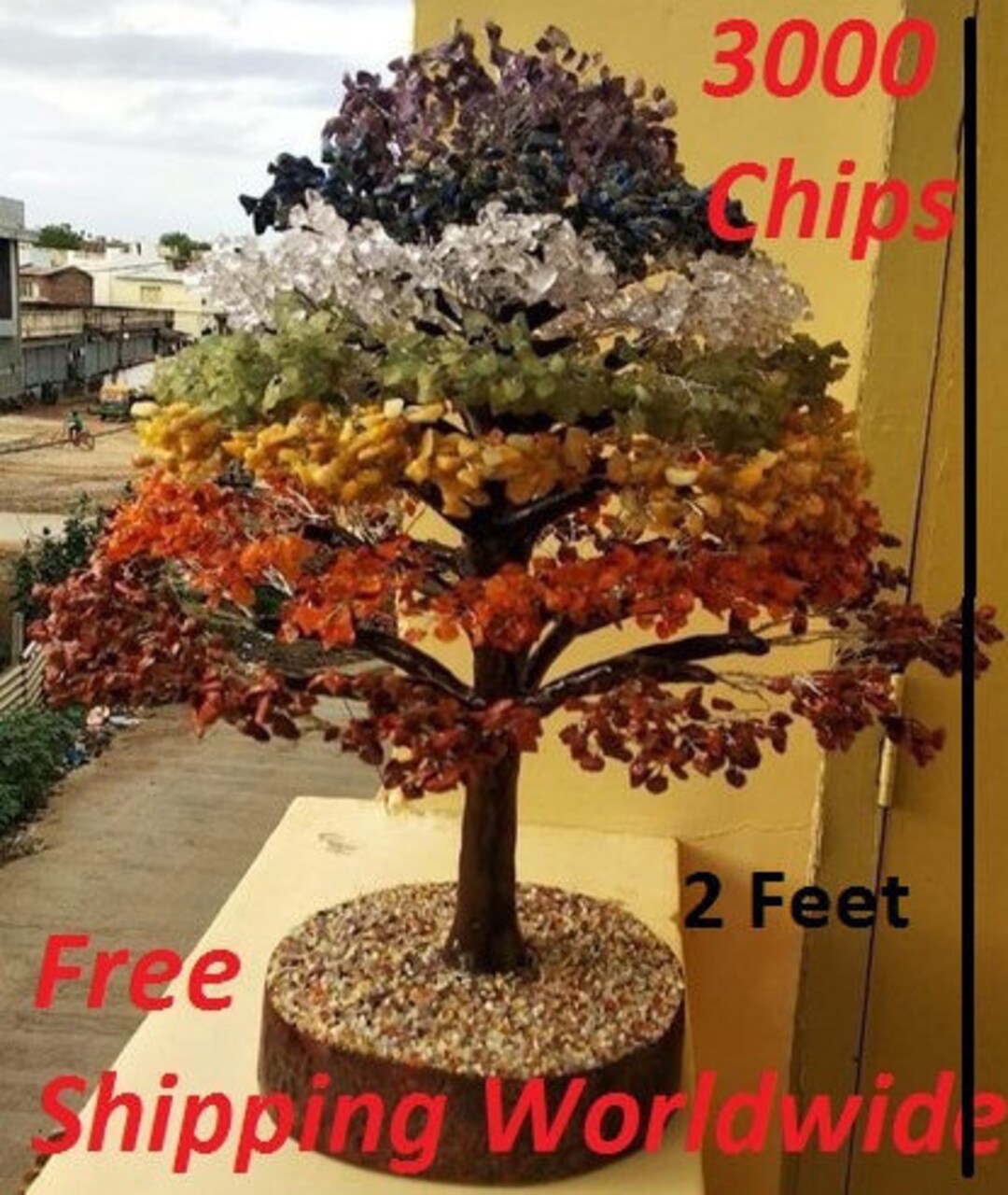 Big Crystal Tree Gemstone Chips Tree Hand Crafted Trees - Etsy