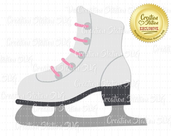 SVG Single Ice Skate Cut File for HTV Vinyl and Paper | Etsy