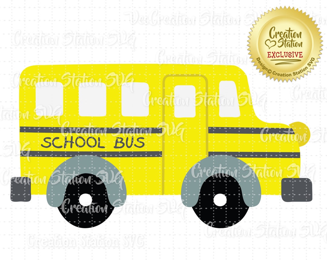 SVG School Bus Vehicle Cut File for HTV Vinyl Png, Eps, Dxf, Vector ...