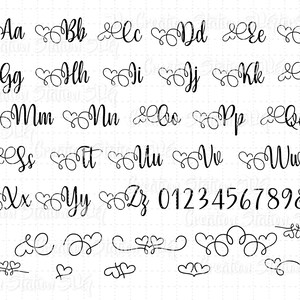 SVG Yessy Font Complete Alphabet Cut File for HTV Vinyl and Paper ...
