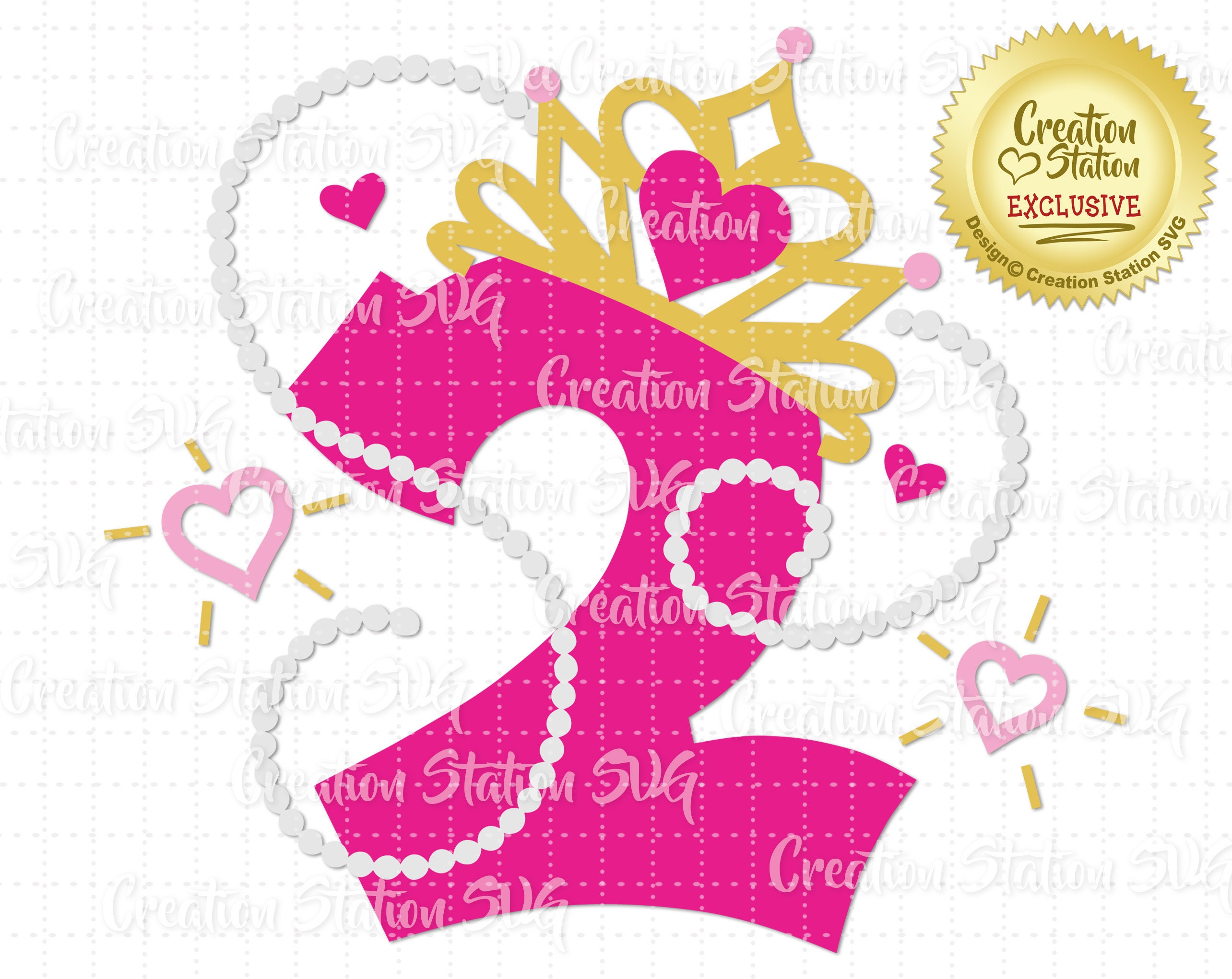 SVG Princess Tiara Numbers Set 0-9 Crown Cut File for HTV Vinyl and ...