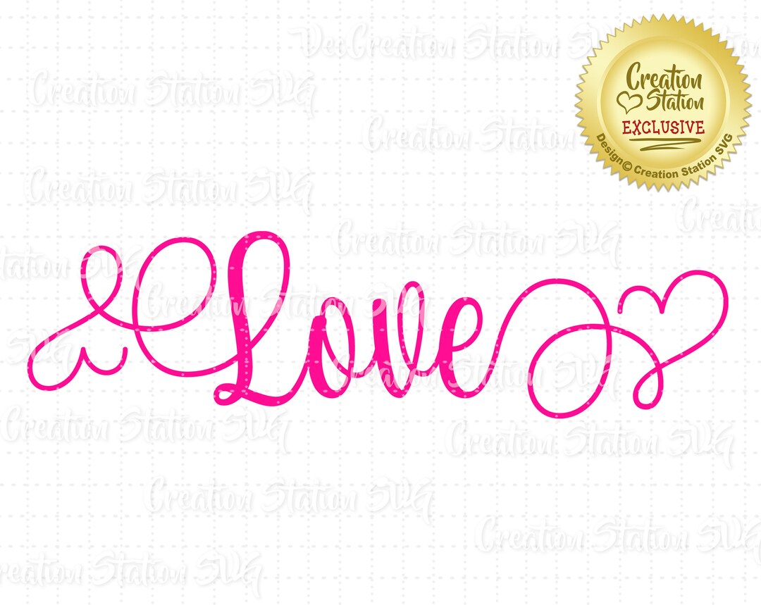 SVG Love Script Cut File for HTV Vinyl and Paper Scrapbooking Script ...