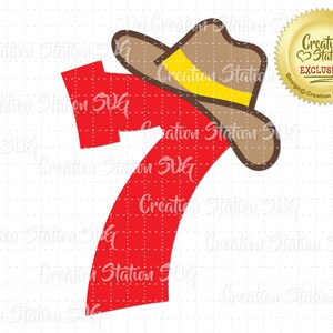 SVG Cowboy Complete Number Set Birthday Hat 1,2,3,4,5,6,7,8,9,0 Cut ...