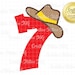 SVG Cowboy Complete Number Set Birthday Hat - Etsy