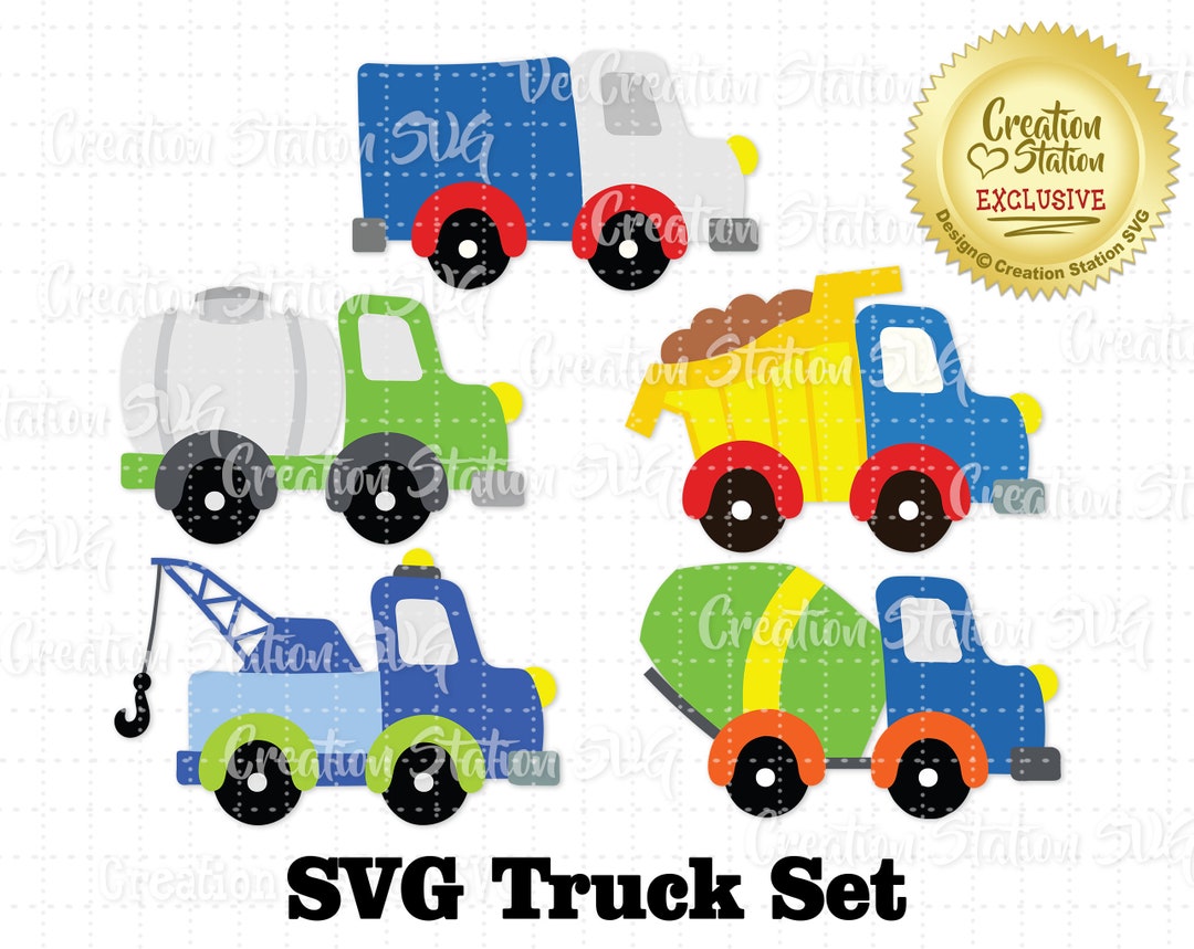 SVG Vehicle Set Set Cut File for HTV Vinyl Png, Eps, Dxf, Vector Dump ...