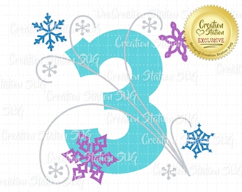 Frozen Number 3 Png - Etsy Sweden
