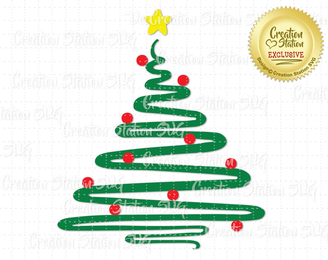 SVG Abstract Christmas Tree Cut File for HTV Vinyl and Paper ...