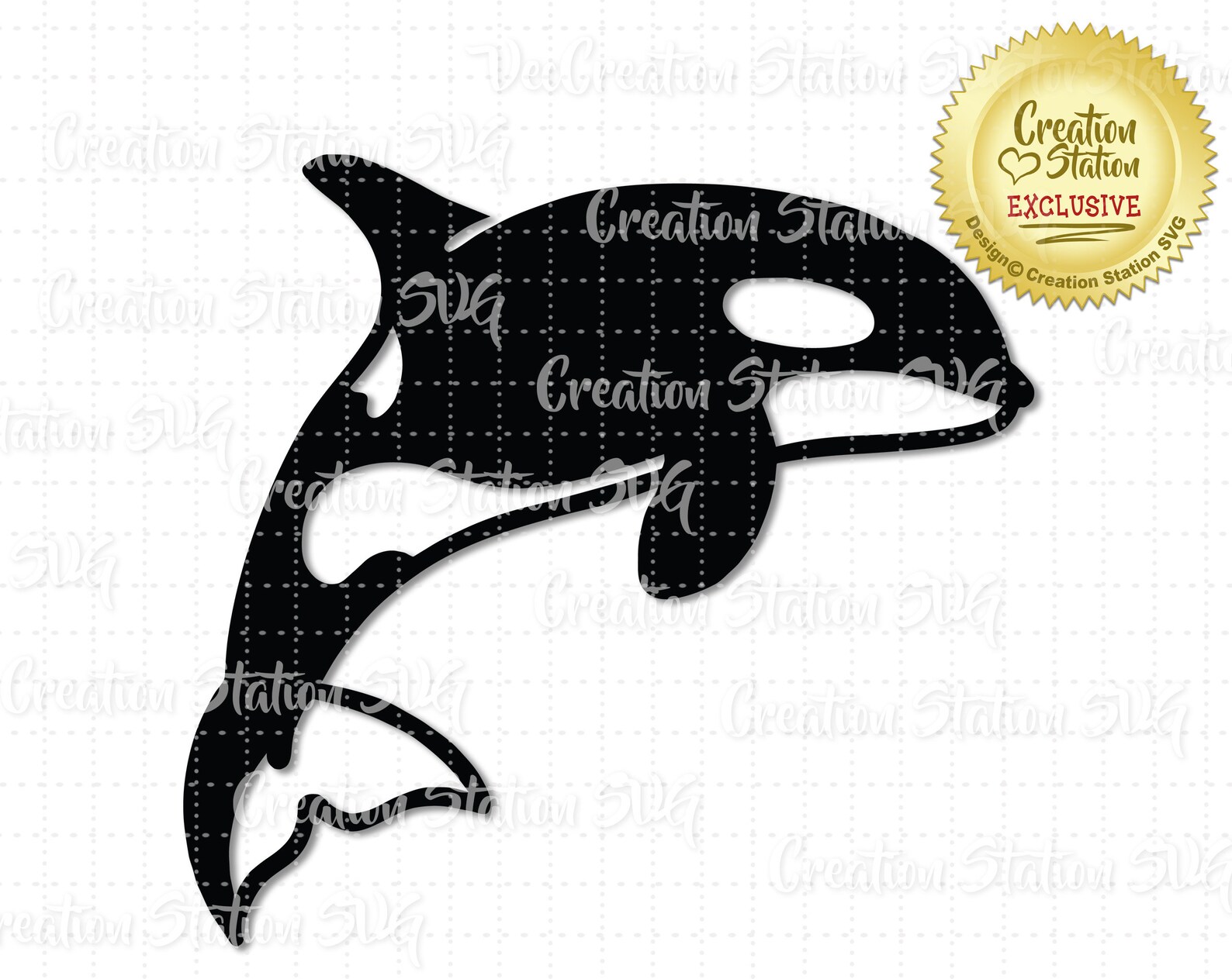Orca Killer Whale Silhouette Cut File for HTV Vinyl and Paper ...