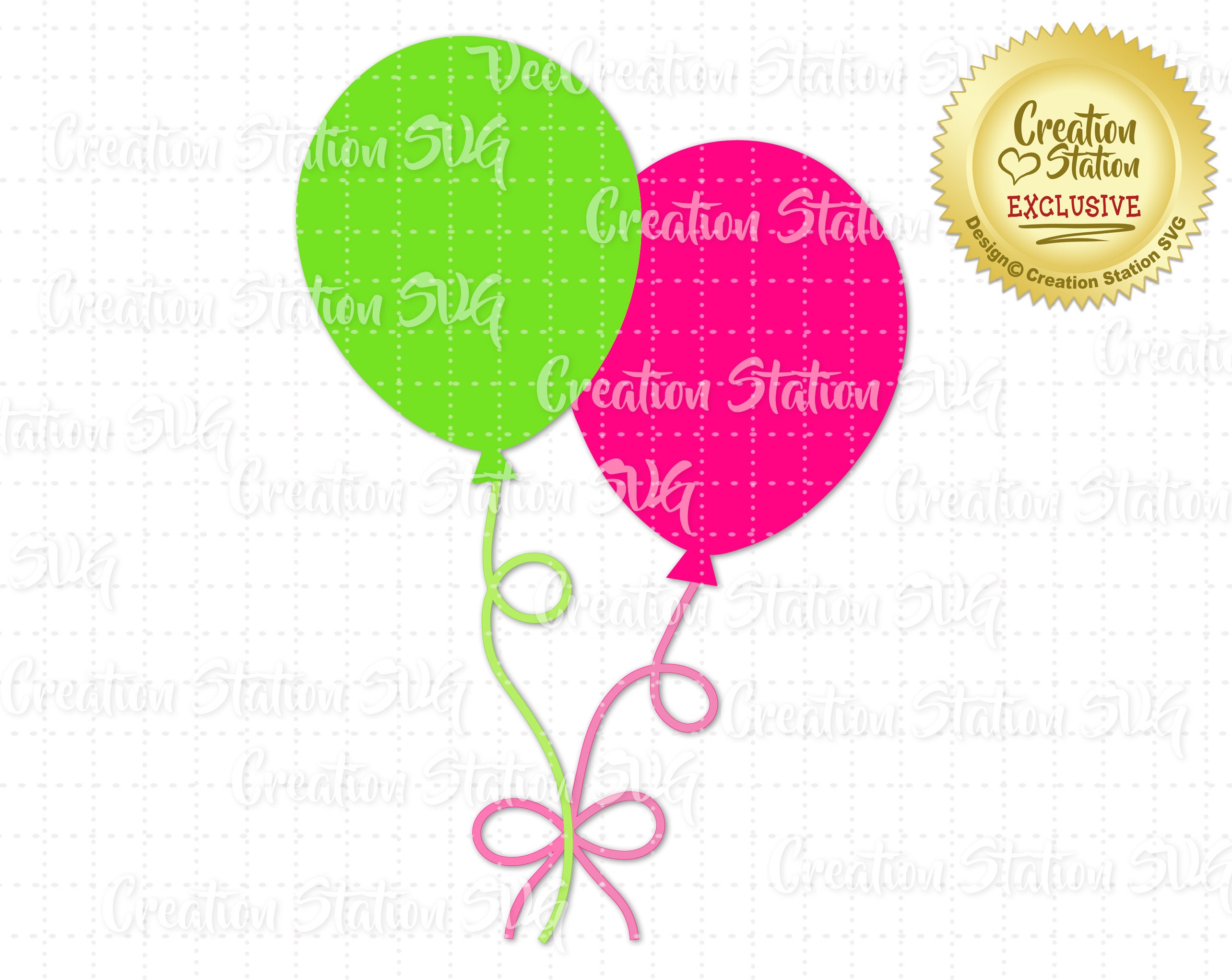 2 Birthday Balloons Cut File for HTV Vinyl and Paper - Etsy