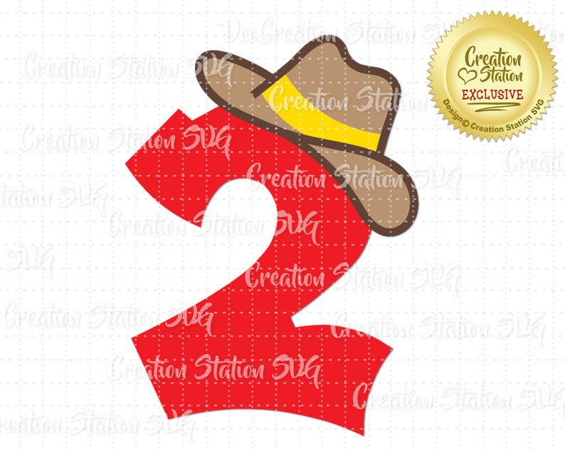 SVG Cowboy Complete Number Set Birthday Hat 1,2,3,4,5,6,7,8,9,0 Cut ...