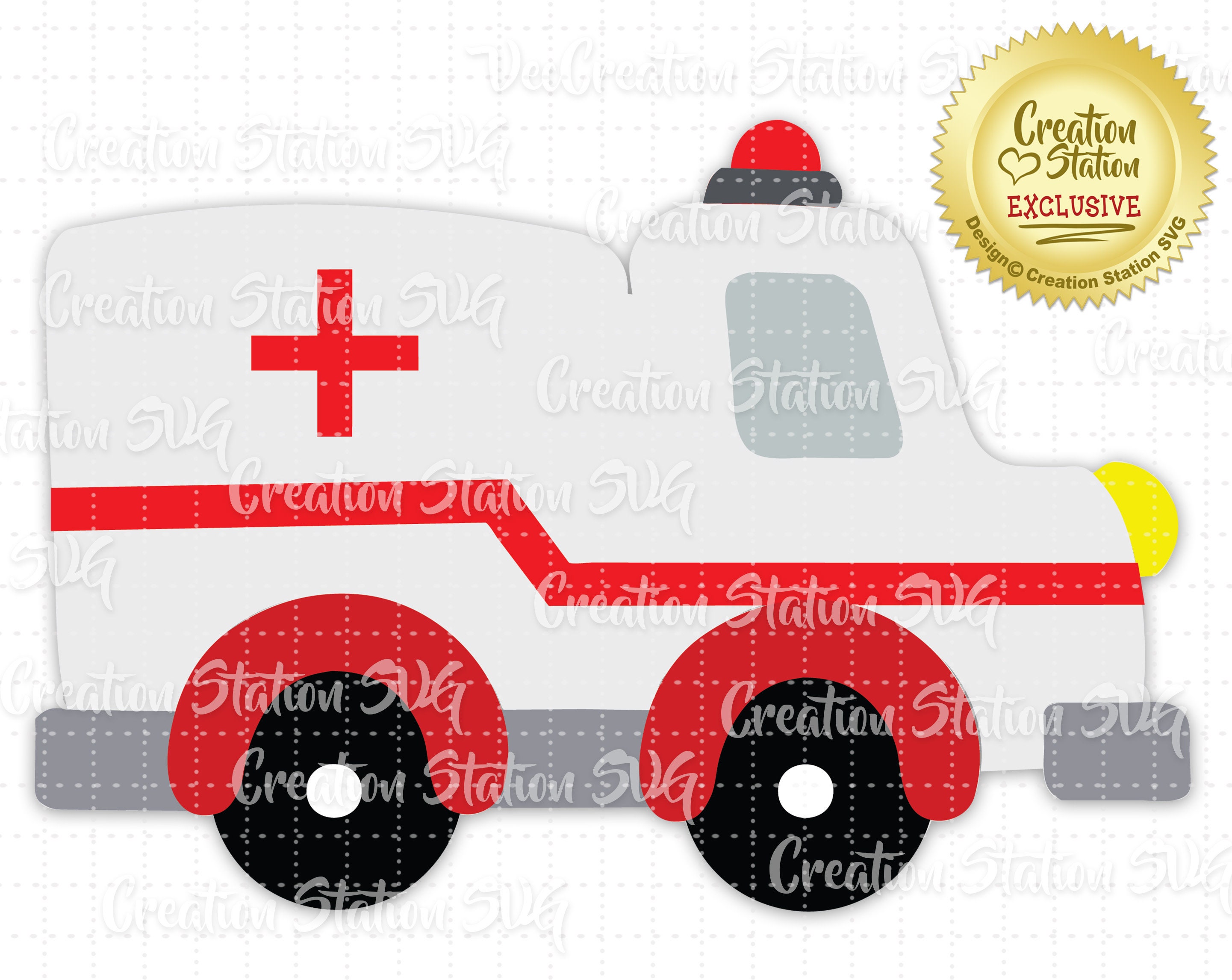 SVG Emergency Vehicle Set Cut File for HTV Vinyl Png Eps | Etsy