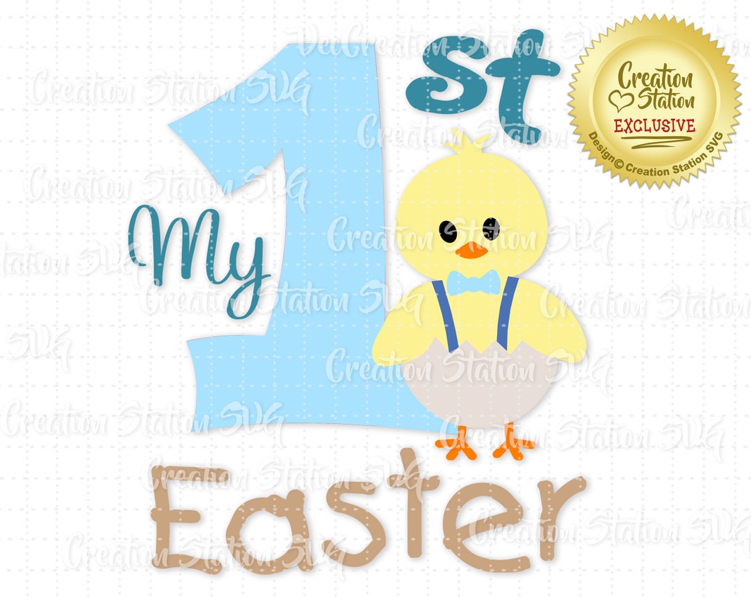 SVG My 1st Easter Chick Boy Cut File for HTV Vinyl and Paper ...