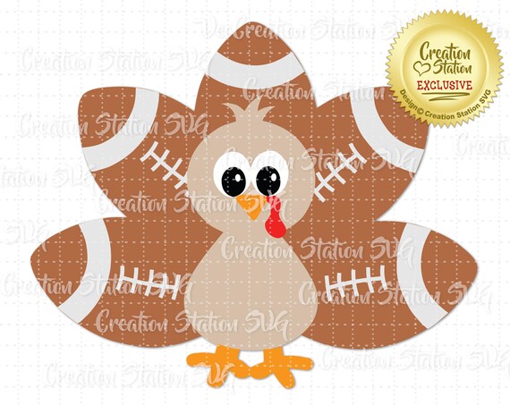 SVG Football Turkey Thanksgiving Harvest Cut File for HTV | Etsy