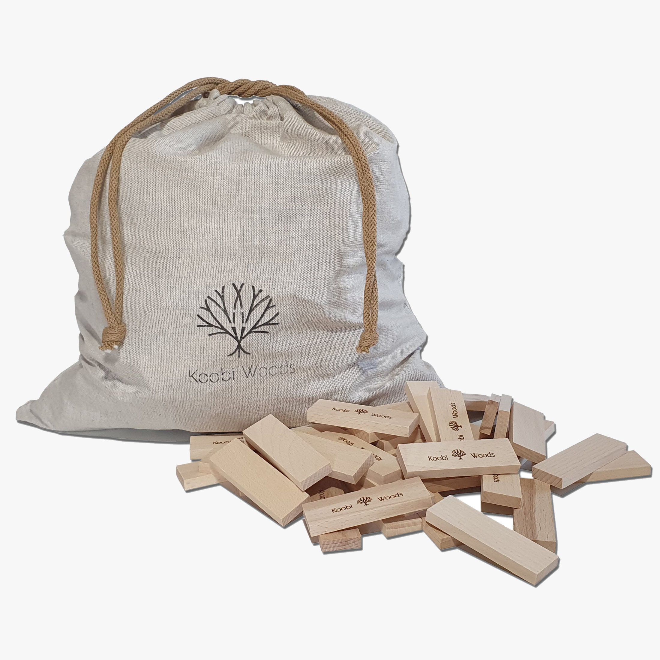 Koobi Wooden Construction Set Blocks, Organic Wooden Block, Montessori ...