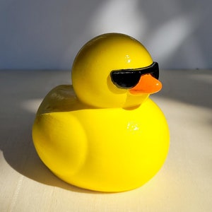 Swag Duck Rubber Duck Figurine | 10.8cm Tall | Handmade Biopolymer ...